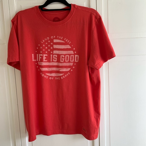 Life Is Good | Tops | Life Is Good American Flag Tshirt | Poshmark